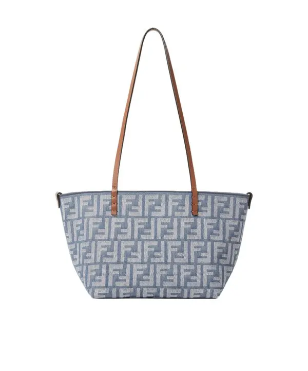 Fendi Roll Ff Jacquard Small Tote Bag