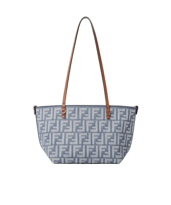 Fendi Roll Ff Jacquard Small Tote Bag