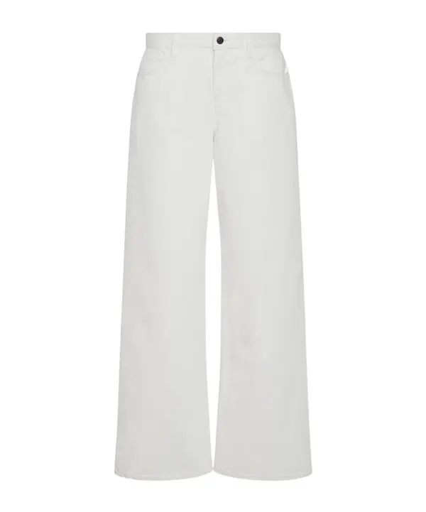 THE ROW Button Detailed Straight Leg Jeans - White