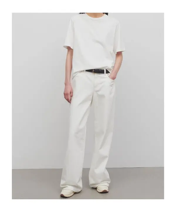 THE ROW Button Detailed Straight Leg Jeans