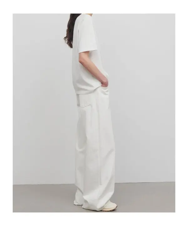 THE ROW Button Detailed Straight Leg Jeans