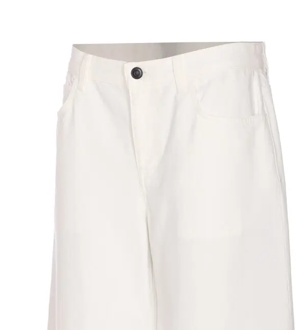 THE ROW Button Detailed Straight Leg Jeans
