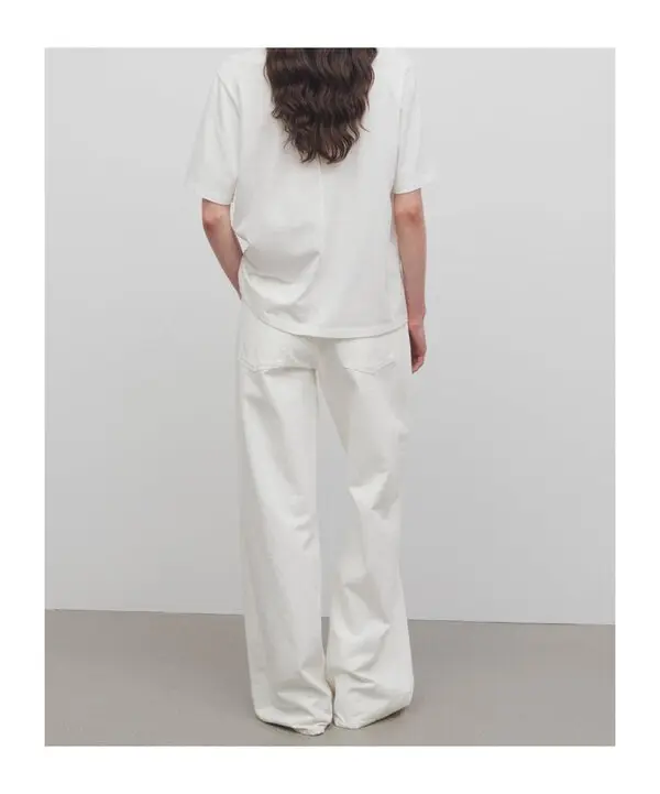 THE ROW Button Detailed Straight Leg Jeans