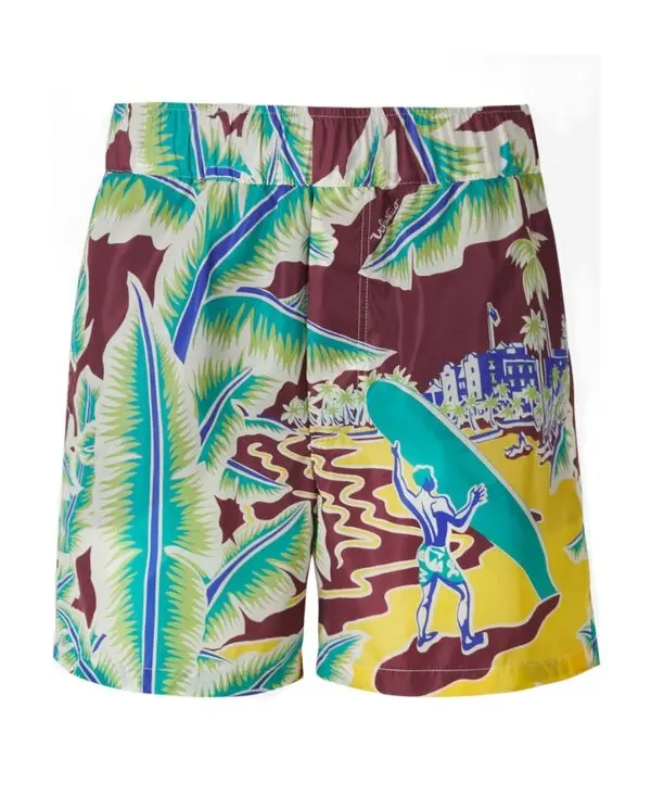 Valentino Garavani Surf Rider Print Swim Shorts - Blue