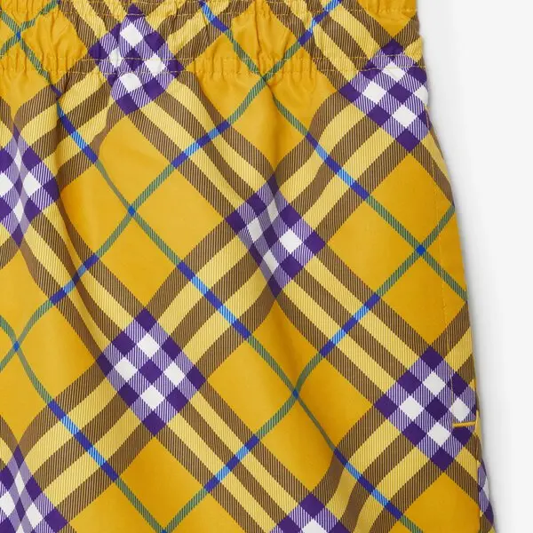Burberry Check-printed Knee-length Swim Shorts