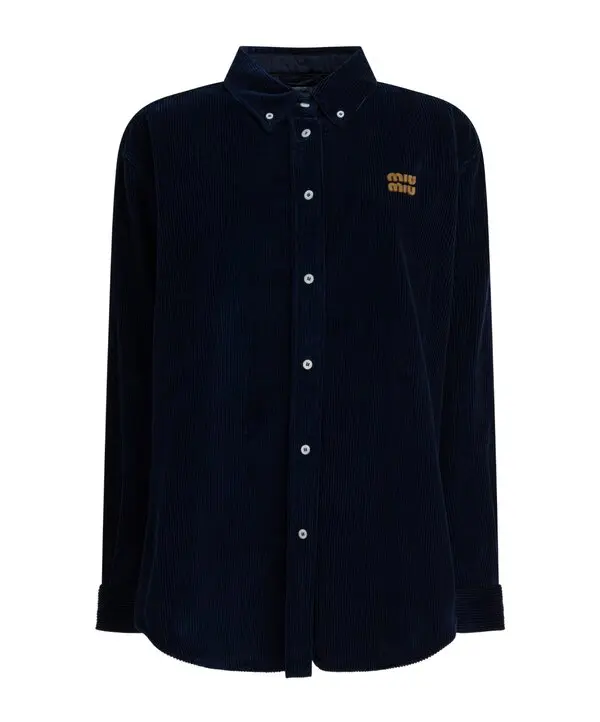 Miu Miu Corduroy Oversized Poplin Shirt