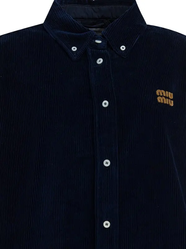 Miu Miu Corduroy Oversized Poplin Shirt