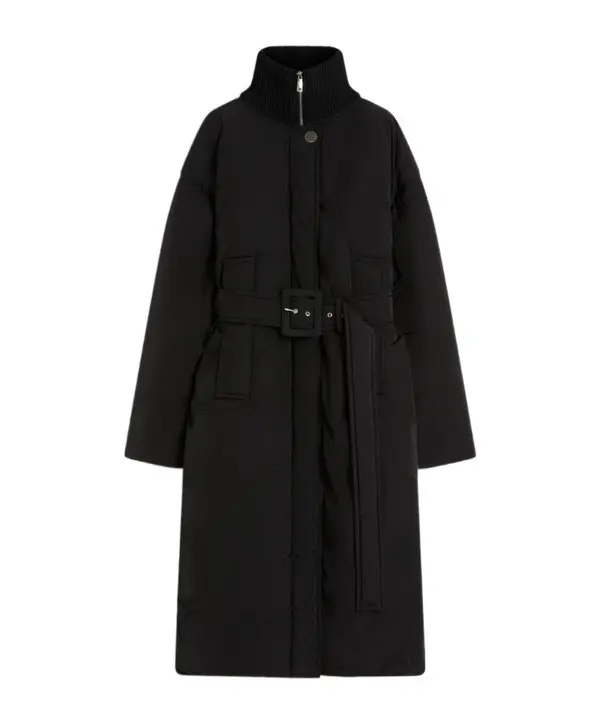 Sportmax Casarsa Belted Long Coat - Black