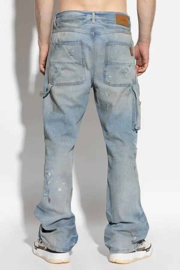 Amiri Distressed Lightweight Carpenter Jeans - Blue