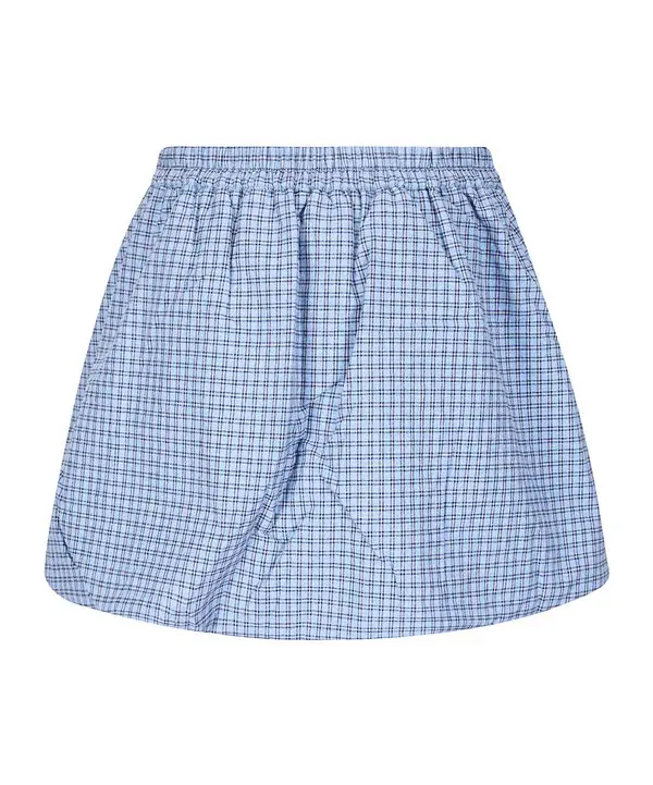 Baum Und Pferdgarten Checked Lantern Hem Skirt - Blue
