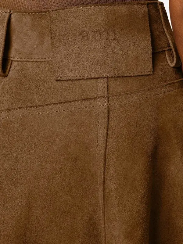 Ami Suede A-line Midi Skirt