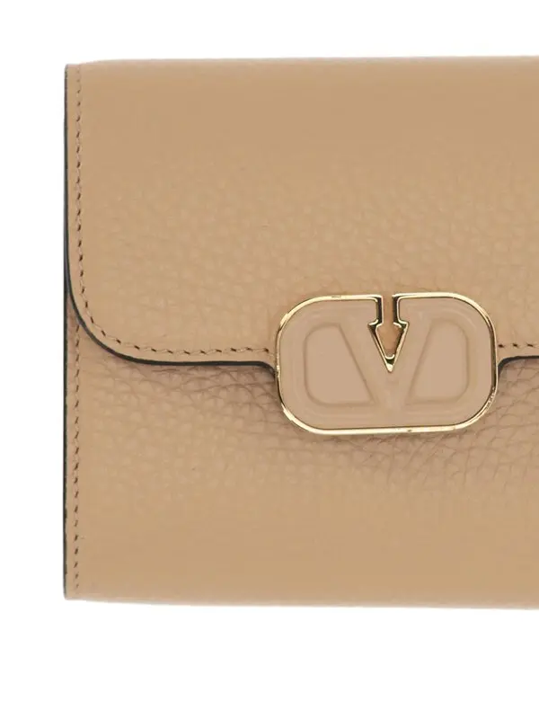 Valentino Garavani Vlogo Signature Leather Wallet