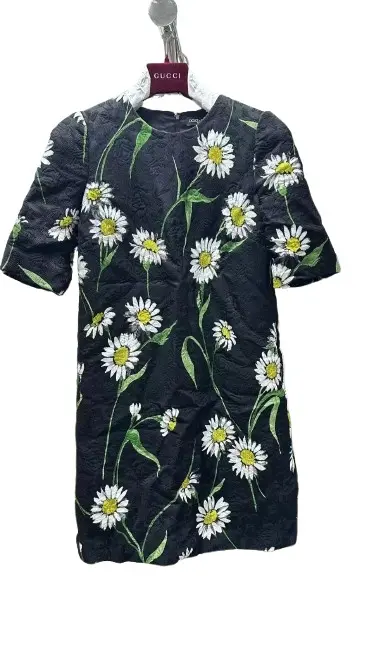Dolce & Gabbana Floral Print Short Sleeve Dress