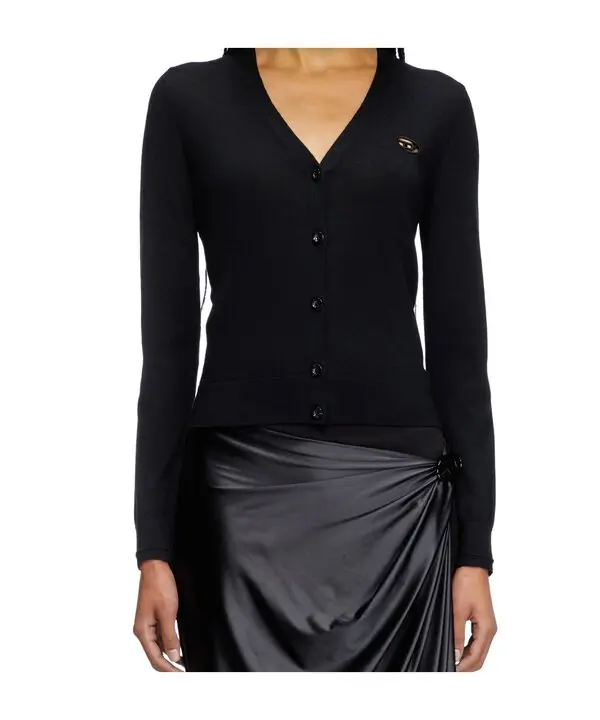 DIESEL® M-alima Knit Cardigan - Black
