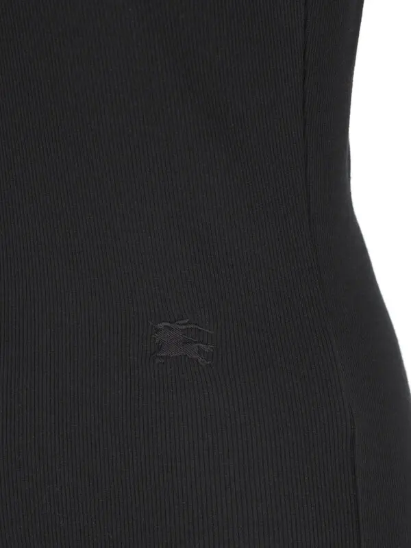 Burberry Lace-up Ribbed Tank Top - Black