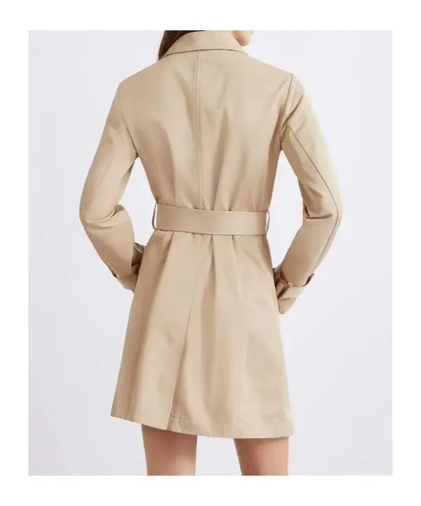 Marella Double-breasted Technical Cotton Trench Coat