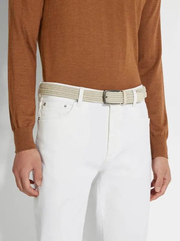 Zegna Braided Buckle Belt
