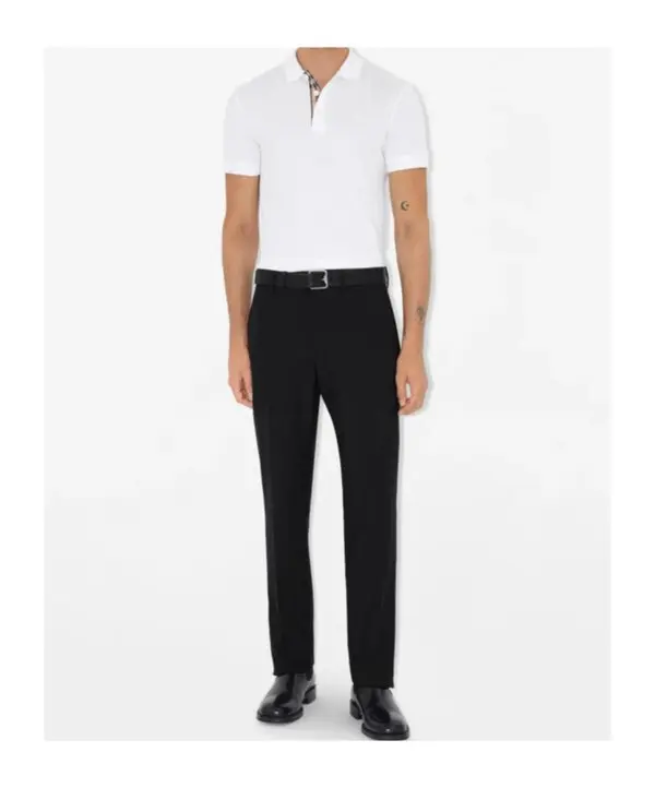 Burberry Logo Embroidered Short Sleeved Polo Shirt