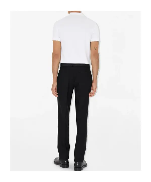 Burberry Logo Embroidered Short Sleeved Polo Shirt - White