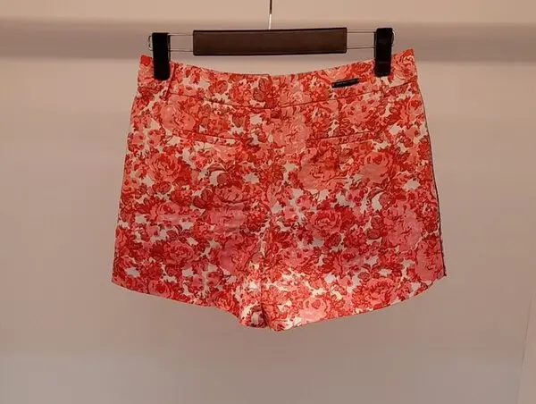 Sportmax Floral Print Pleated Shorts - Red