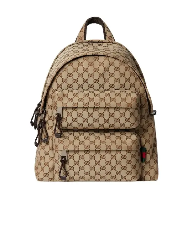 Gucci Gg Medium Backpack - Beige/ebony