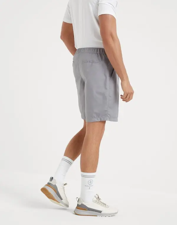 Brunello Cucinelli Bermuda Shorts With Logo Patch