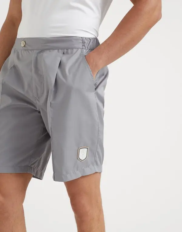 Brunello Cucinelli Bermuda Shorts With Logo Patch