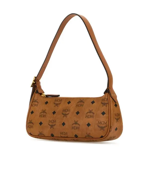 Mcm Logo Printed Shoulder Bag