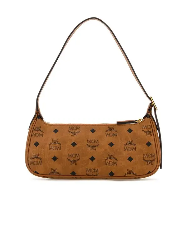 Mcm Logo Printed Shoulder Bag