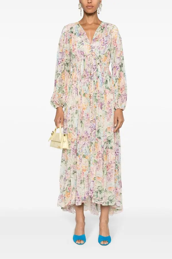 Zimmermann Halliday Gathered Maxi Dress