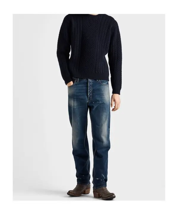 Prada Cable Knit Wool Sweater