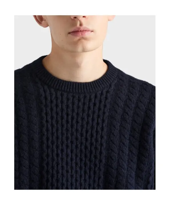 Prada Cable Knit Wool Sweater