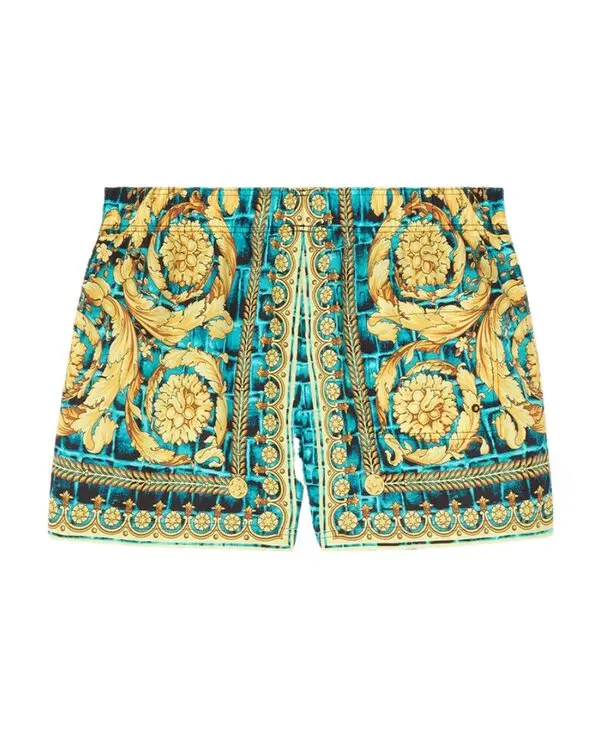 Versace Pattern-printed Drawstring Swim Shorts