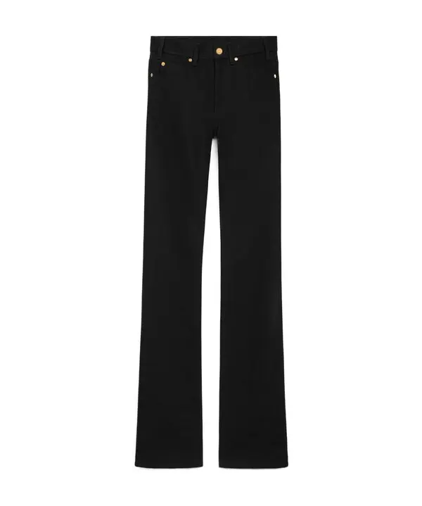 Celine Lulu Jeans In Raw Wash Denim - Black