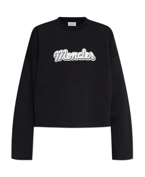 Moncler Logo Crewneck Sweatshirt - Black