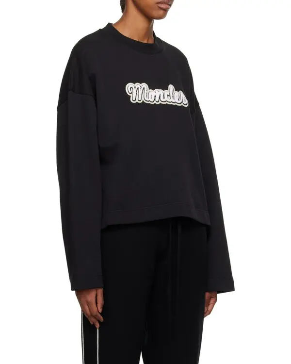Moncler Logo Crewneck Sweatshirt - Black