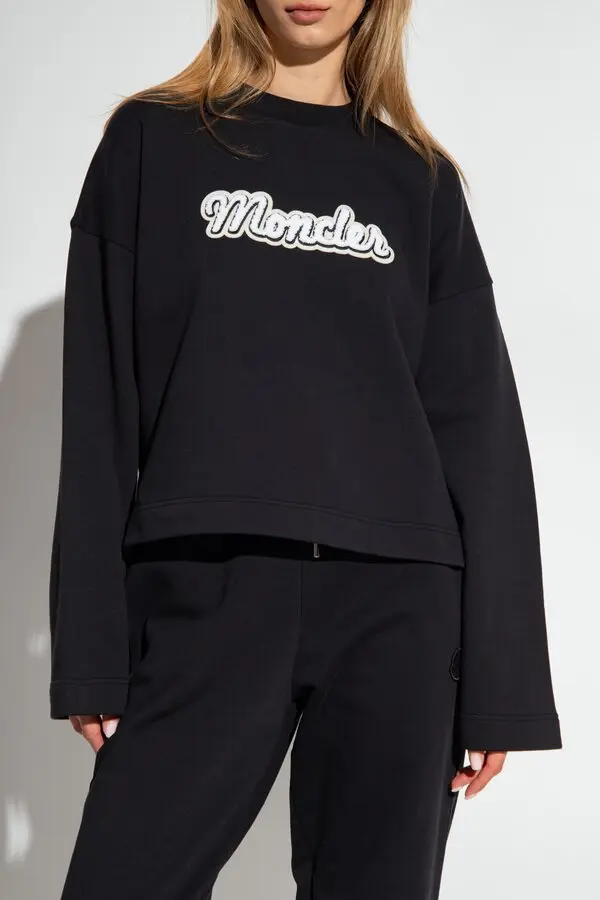 Moncler Logo Crewneck Sweatshirt - Black
