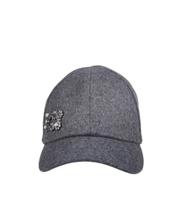 ROGER VIVIER Embellished Baseball Cap - Grey
