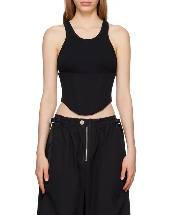DION LEE Corset-style Top - Black