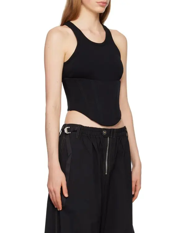 DION LEE Corset-style Top - Black