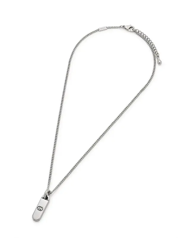 Gucci Interlocking G Pendant Necklace - Silver