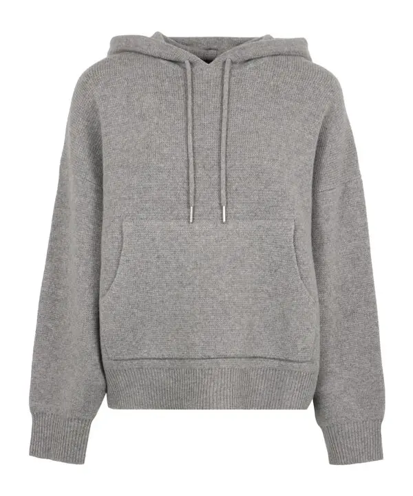 NILI LOTAN Dana Knit Pullover Hoodie - Gray
