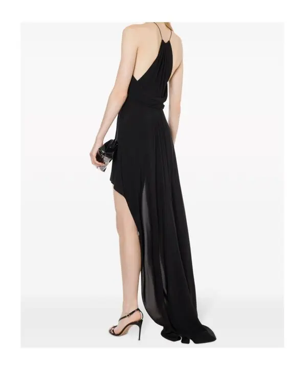 Philosophy Di Lorenzo Serafini Halterneck Draped Asymmetrical Dress