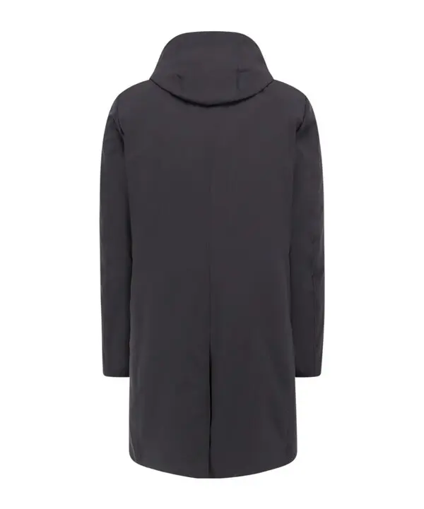 MOORER Straight Hem Hooded Coat
