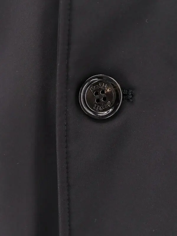 MOORER Straight Hem Hooded Coat