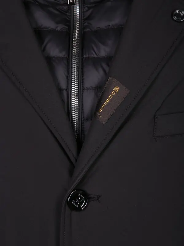 MOORER Straight Hem Hooded Coat