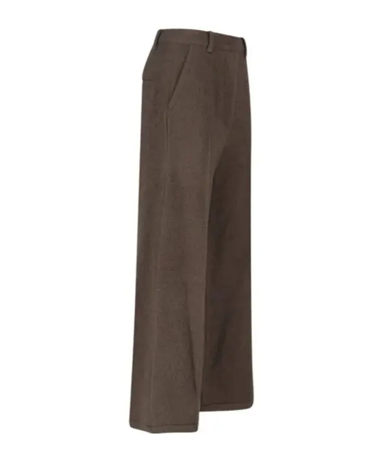 LOW CLASSIC Pleated Wide-leg Trousers - Brown