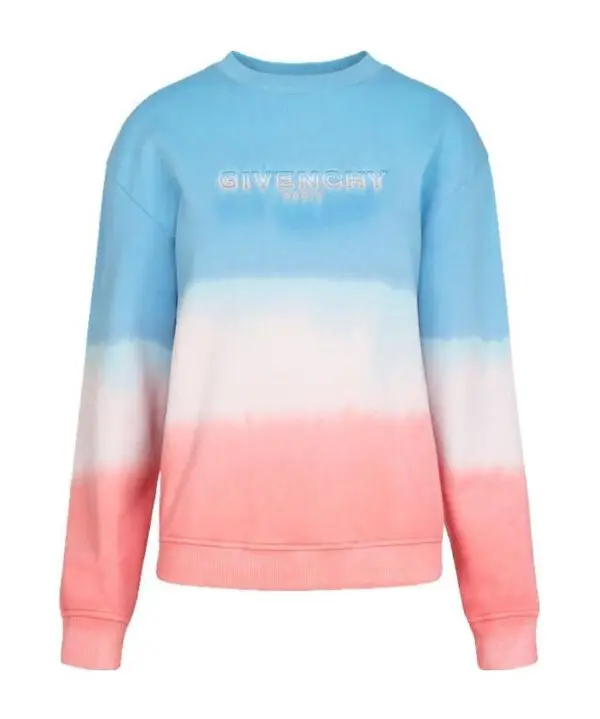 Givenchy Logo Gradient Crewneck Sweater - Blue