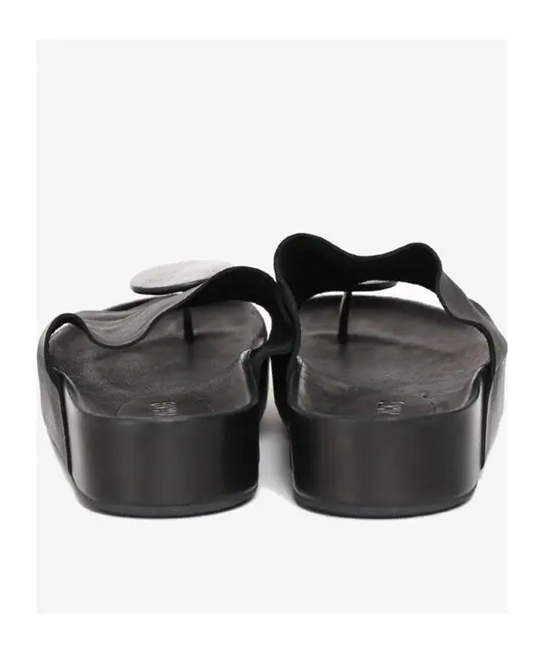 UMA WANG Open Toe Round Head Slip-on Sandals - Black