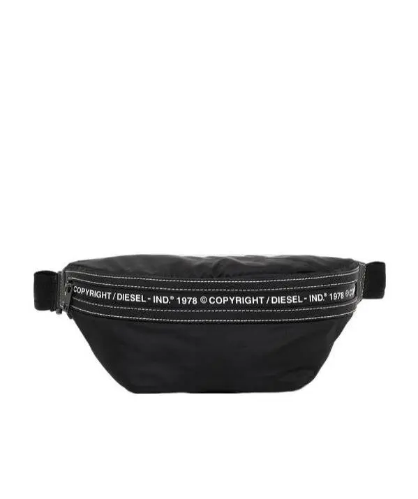DIESEL® Logo Patterned Waist Bag - Black